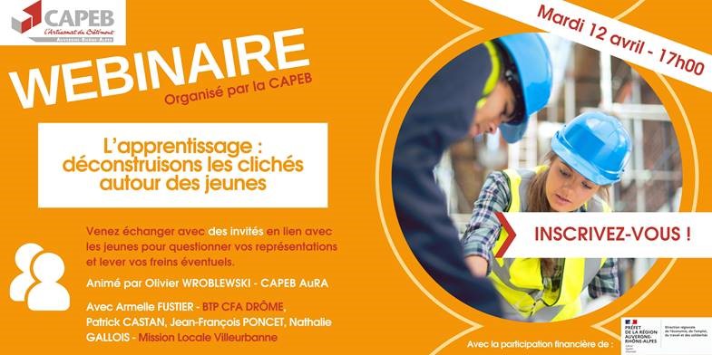 Webinaire : «L’apprentissage : déconstruisons les clichés autour des jeunes» ・ CAPEB